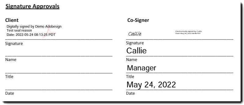 Application de cachet électronique via un certificat numérique détenu par le client